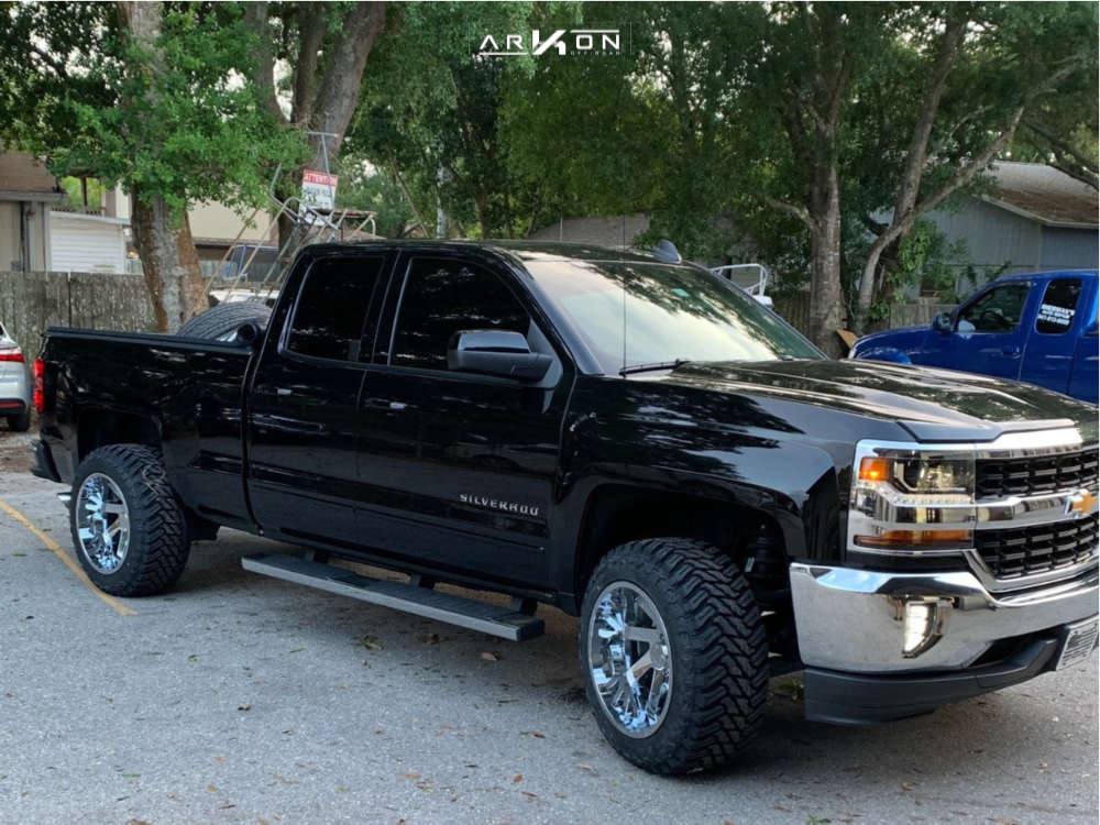 2018 Chevrolet Silverado 1500 Wheel Offset Aggressive > 1" Outside ...