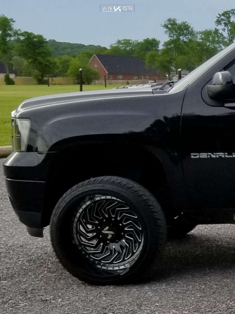 2012 GMC Sierra 2500 HD Wheel Offset Super Aggressive 3"-5" Leveling Kit | 721436 | ARKON OFF-ROAD