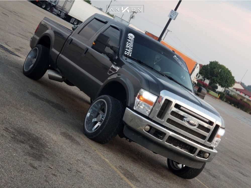 2009 Ford F-250 Super Duty Wheel Offset Aggressive > 1" Outside Fender ...