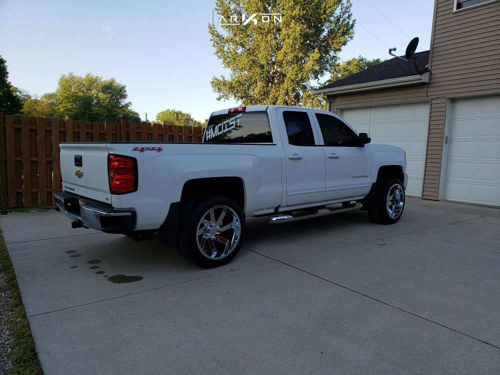 2016 Chevrolet Silverado 1500 Wheel Offset Aggressive > 1" Outside ...