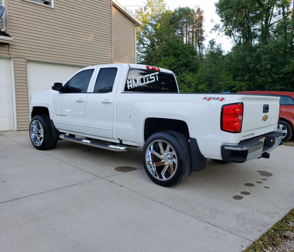 2016 Chevrolet Silverado 1500 Wheel Offset Aggressive > 1" Outside ...